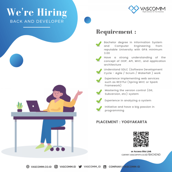 Lowongan Kerja Back and Developer - Graphic Designer di PT. Vascomm ...