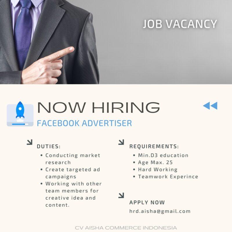 Lowongan Kerja Advertiser - Facebook Advertiser di CV. Aisha Commerce ...