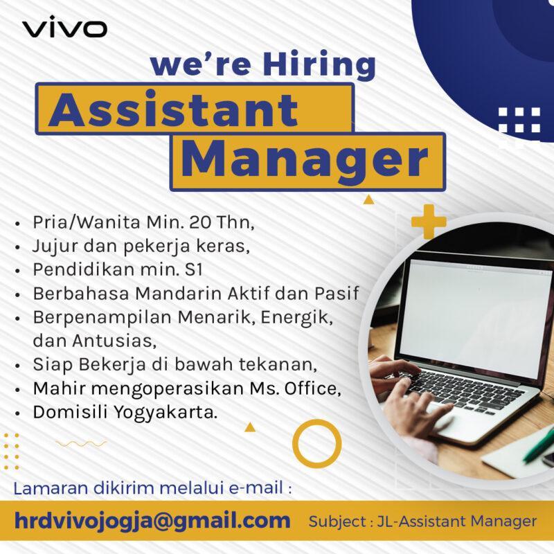 Lowongan Kerja Assistant Manager di PT. Zhi Sheng Indonesia (VIVO Cab ...