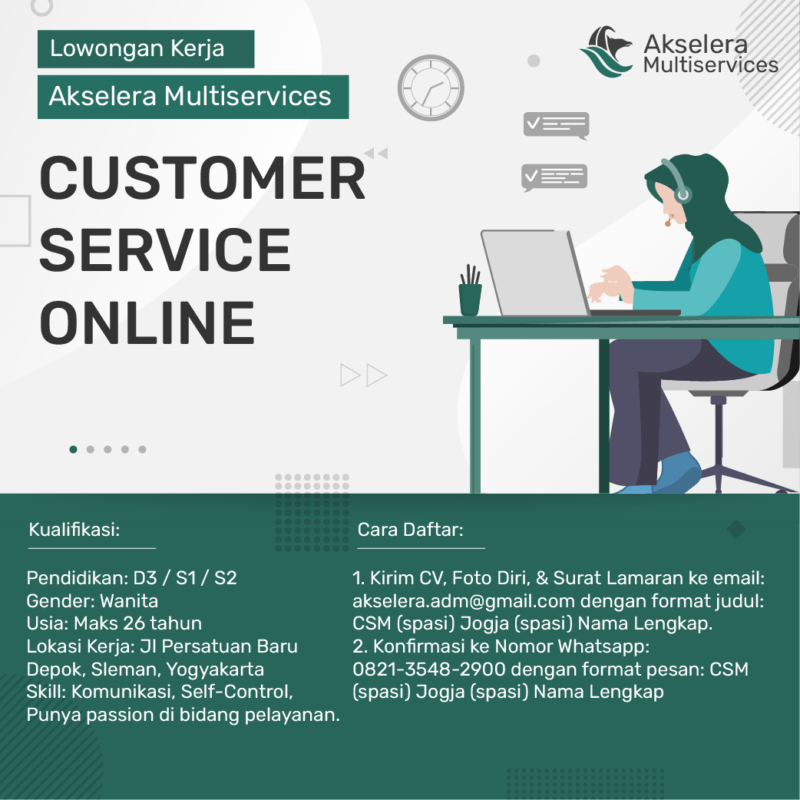 Lowongan Kerja Customer Service Online di Akselera Multiservices ...