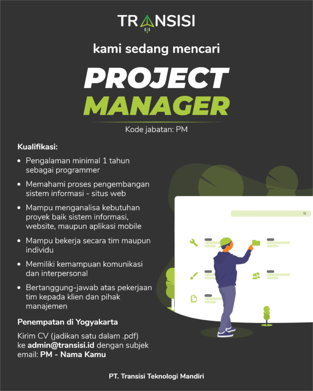 Lowongan Kerja Project Manager di PT. Transisi Teknologi Mandiri ...
