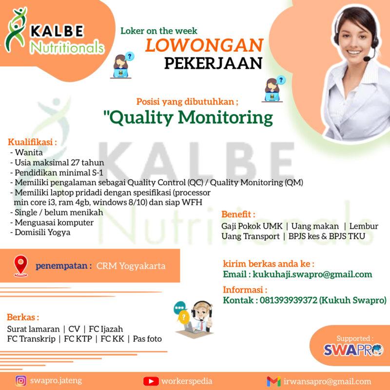 Lowongan Kerja Quality Monitoring di PT. Swapro International ...