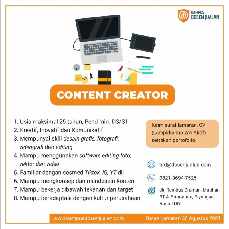 Lowongan Kerja Human Capital - Telemarketing - CopyWriter - Conten ...