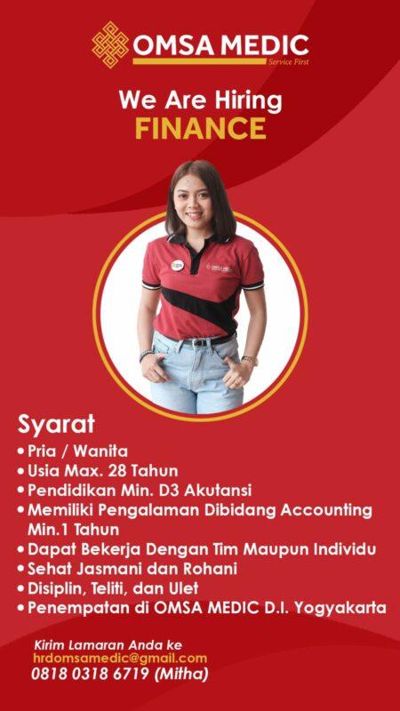 Lowongan Kerja Finance - Admin di OMSA Medic - LokerJogja.ID