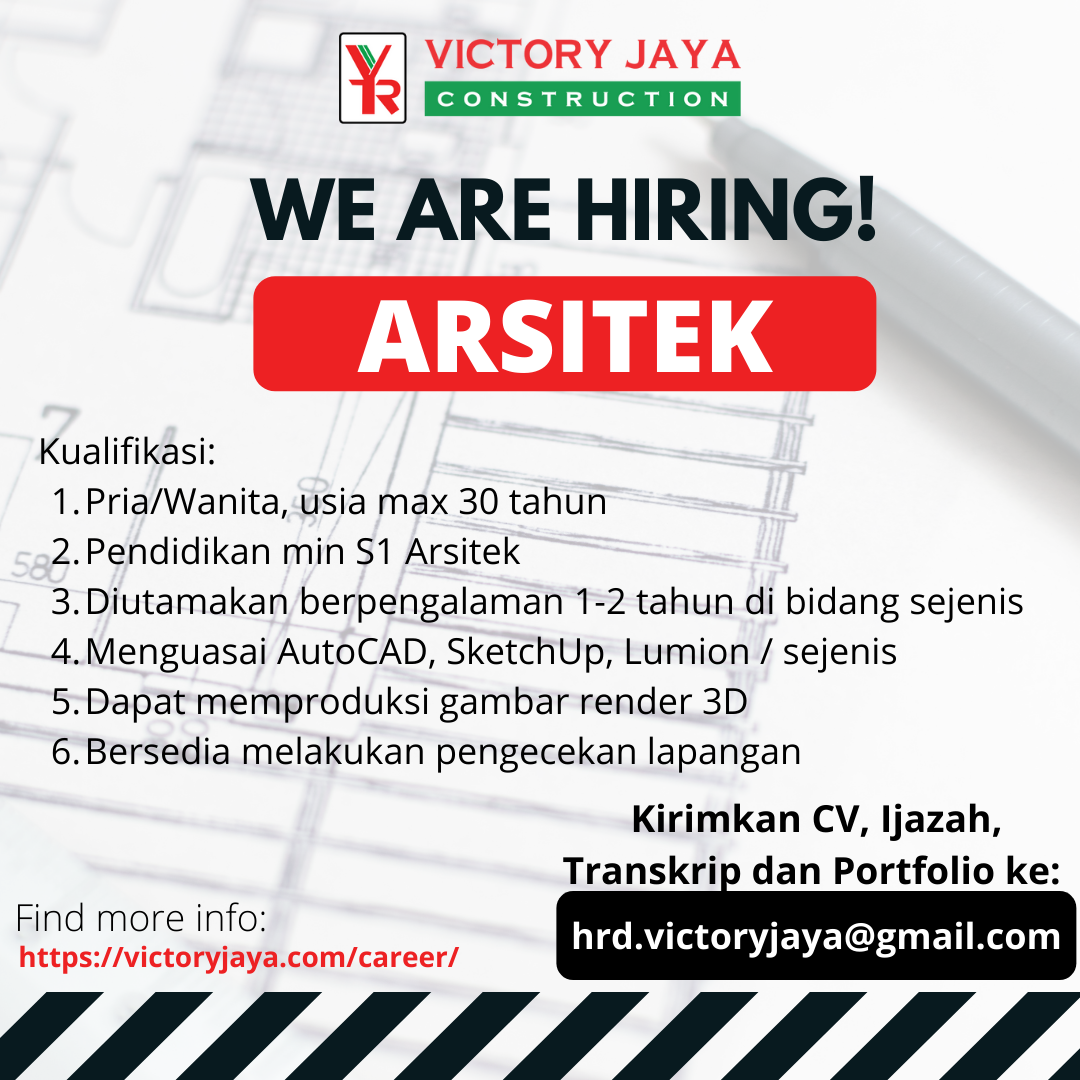 Lowongan Kerja Arsitek di Victory Jaya Construction - LokerJogja.ID