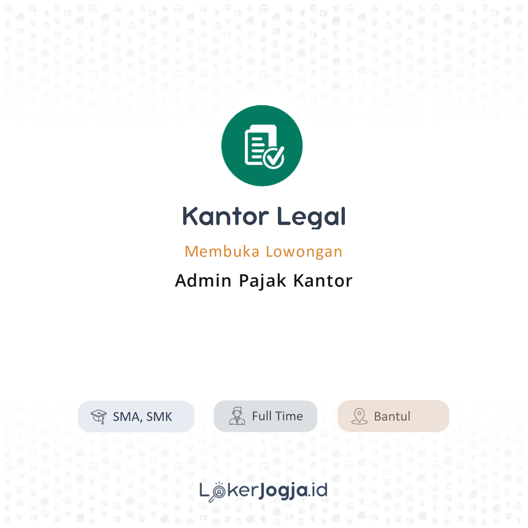 Lowongan Kerja Admin Pajak Kantor Di Kantor Legal Lokerjogja Id