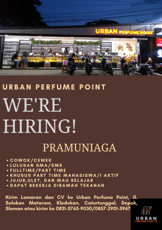 Lowongan Kerja Pramuniaga di CV. Aromatique Parfume - LokerJogja.ID