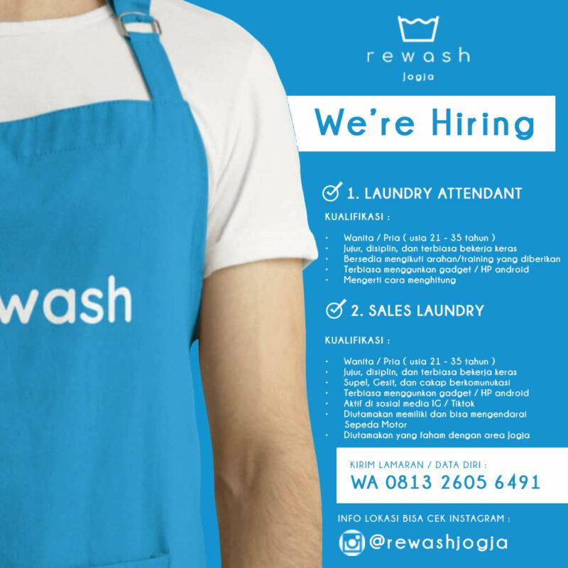 Lowongan Kerja Laundry Attendant - Sales Laundry di Rewash Laundry ...