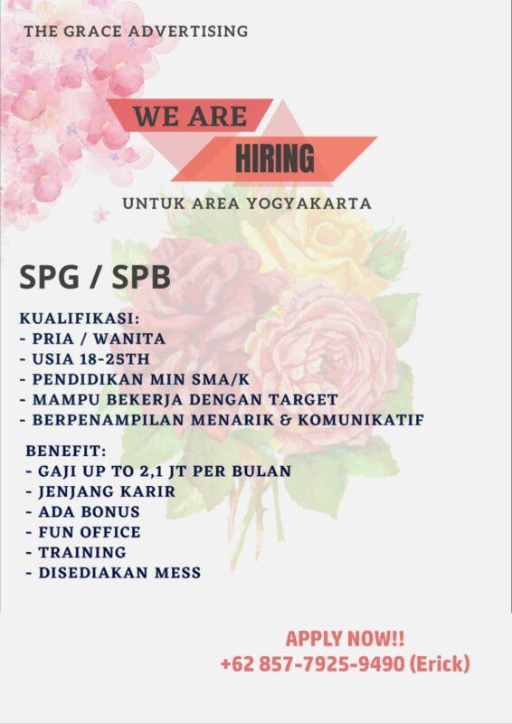 Lowongan Kerja SPB/ SPG di The Grace Advertising - LokerJogja.ID