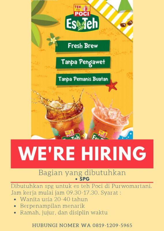 Lowongan Kerja SPG di Teh Poci Es Teh - LokerJogja.ID