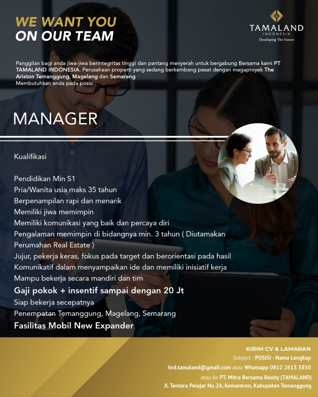 Lowongan Kerja Manager - Manager Operational - Manager Project ...
