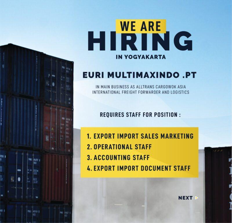 Lowongan Kerja Export Import Sales Marketing - Operational Staff ...