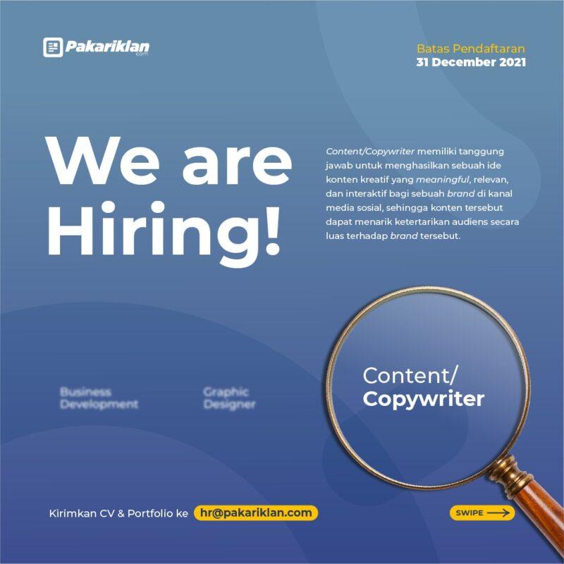 Lowongan Kerja Content/Copywriter di PT. Pakar Digital Kreatif ...