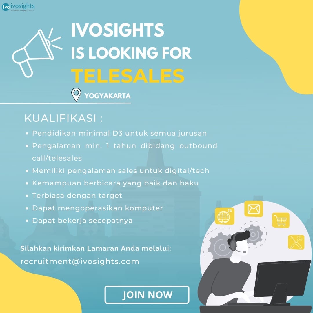 Lowongan Kerja Telesales di PT. Ivonesia Solusi Data (Ivosights ... Lowongan Kerja Telesales di PT. Ivonesia Solusi Data (Ivosights ...