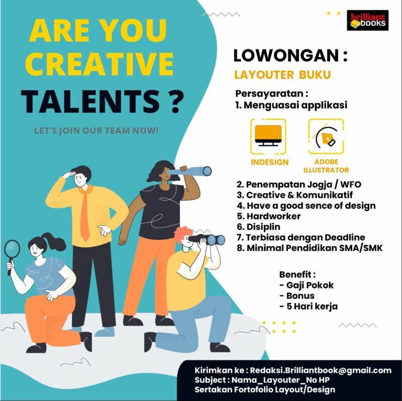 Lowongan Kerja Layouter Buku di Brilliant Books - LokerJogja.ID