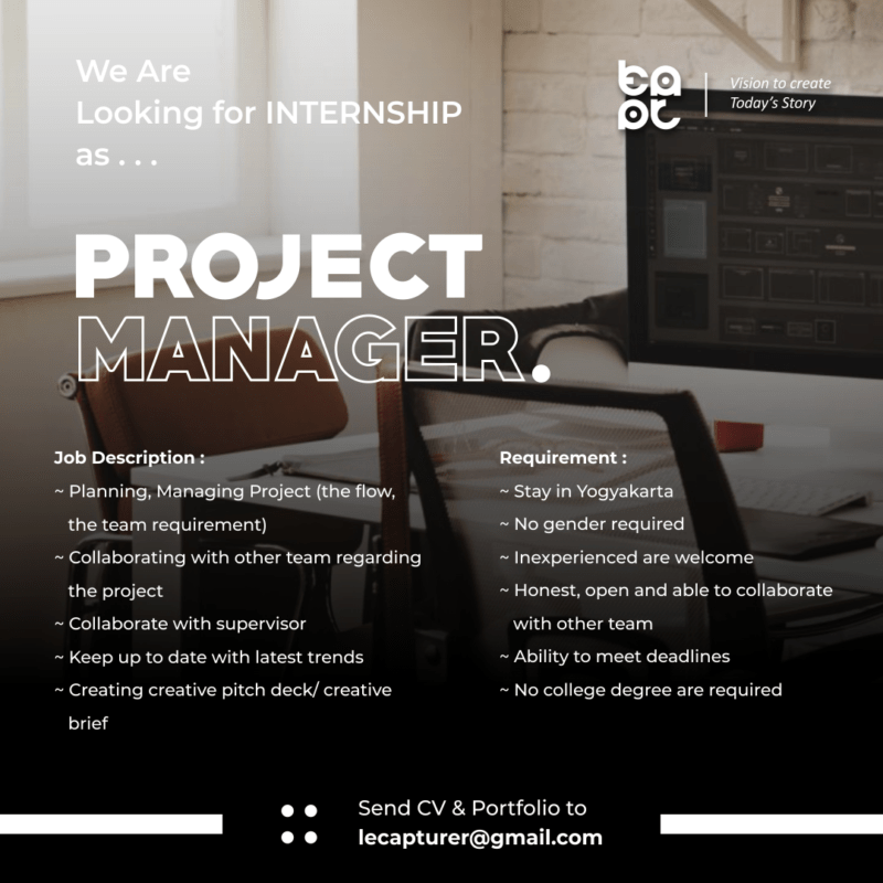 Lowongan Kerja Project Manager di Le Capturer - LokerJogja.ID