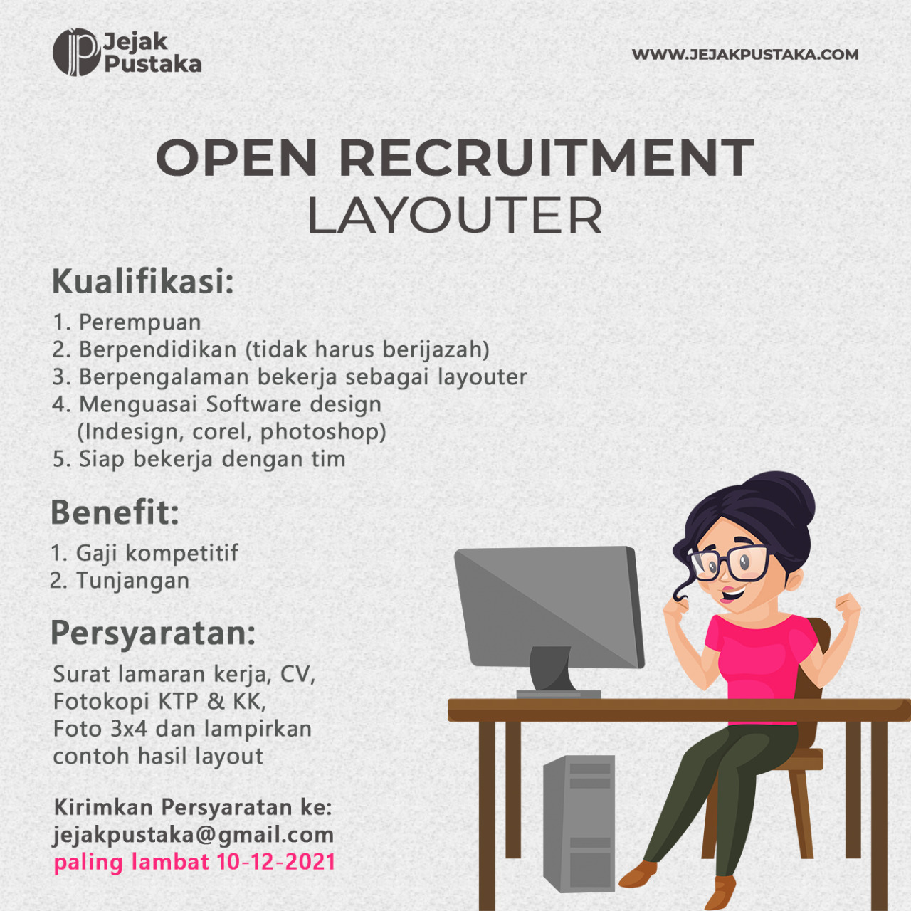Lowongan Kerja Layouter di Jejak Pustaka - LokerJogja.ID