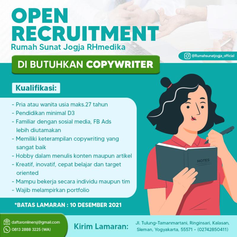 Lowongan Kerja Copywriter di Rumah Sunat Jogja RHmedika - LokerJogja.ID Lowongan Kerja Copywriter di Rumah Sunat Jogja RHmedika - LokerJogja.ID
