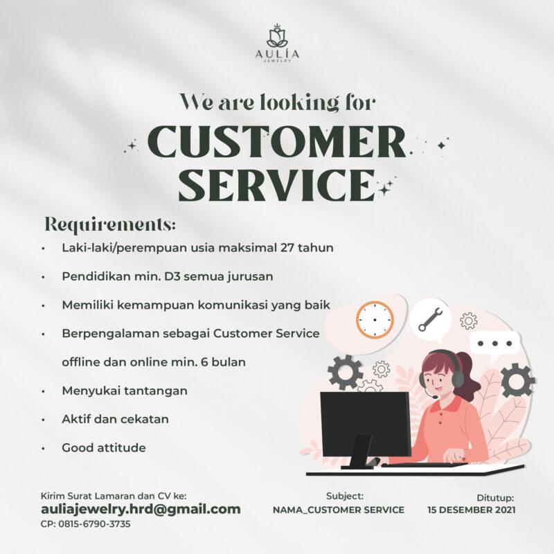 Lowongan Kerja Customer Service di Aulia Jewelry - LokerJogja.ID
