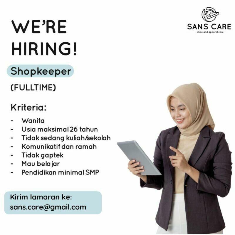 Lowongan Kerja Shopkeeper di Sans Care - LokerJogja.ID