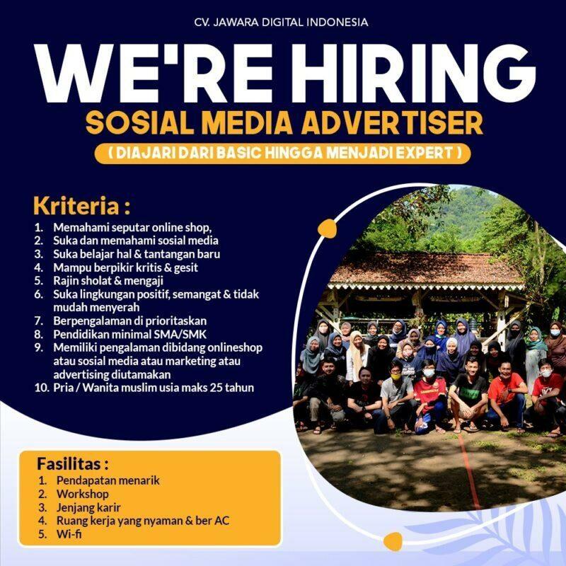 Lowongan Kerja Social Media Advertiser di CV. Jawara Digital Indonesia (JDA Store) - LokerJogja.ID