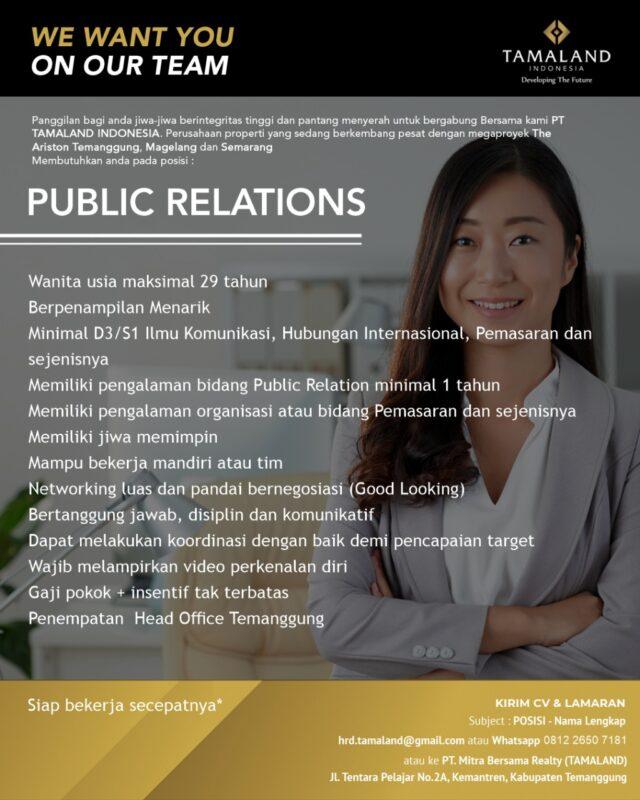 Lowongan Kerja Public Relation - Desain Grafis & Copywriter - Customer ...
