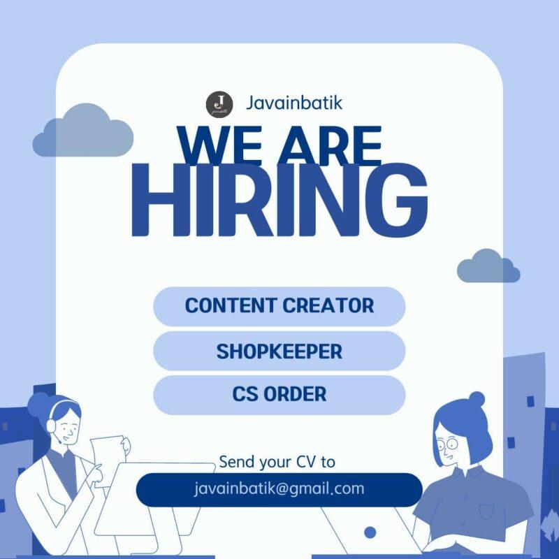 Lowongan Kerja Content Creator - Shopkeeper - CS Order di Javainbatik - LokerJogja.ID