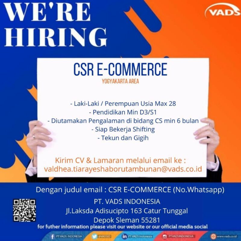 Lowongan Kerja CSR E-Commerce - Call Center Outbund - Call Center E ...