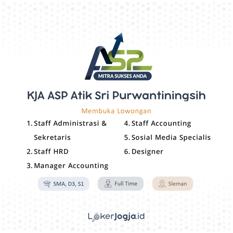 Lowongan Kerja Staff Administrasi & Sekretaris - Staff HRD - Manager ...