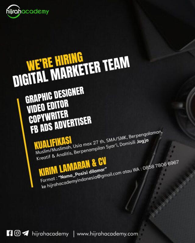 Lowongan Kerja Video Editor - Graphic Designer - Copywriter - FB Ads ...