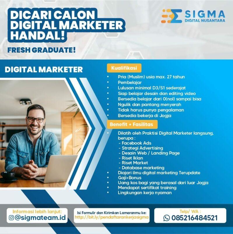 Lowongan Kerja Digital Marketer di PT. Sigma Digital Nusantara ...