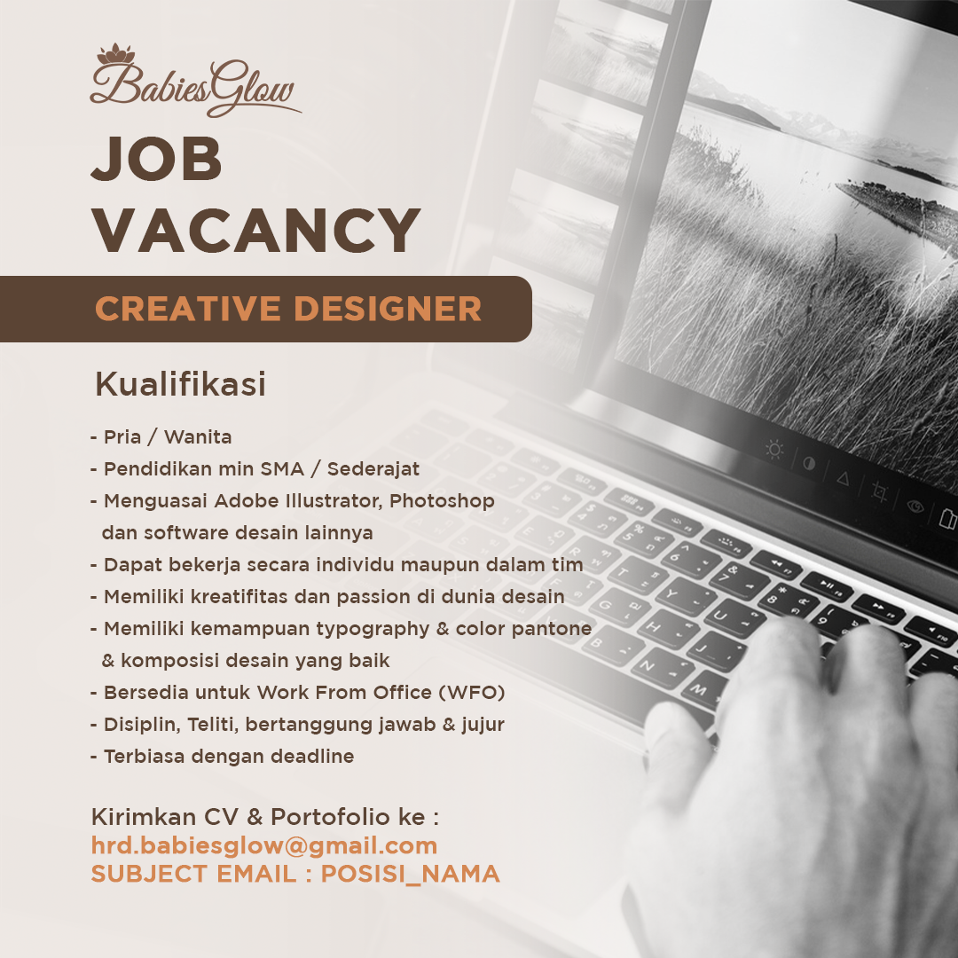 Lowongan Kerja Creative Designer - Digital Marketing - Social Media Manager - Clinic Marketing ...