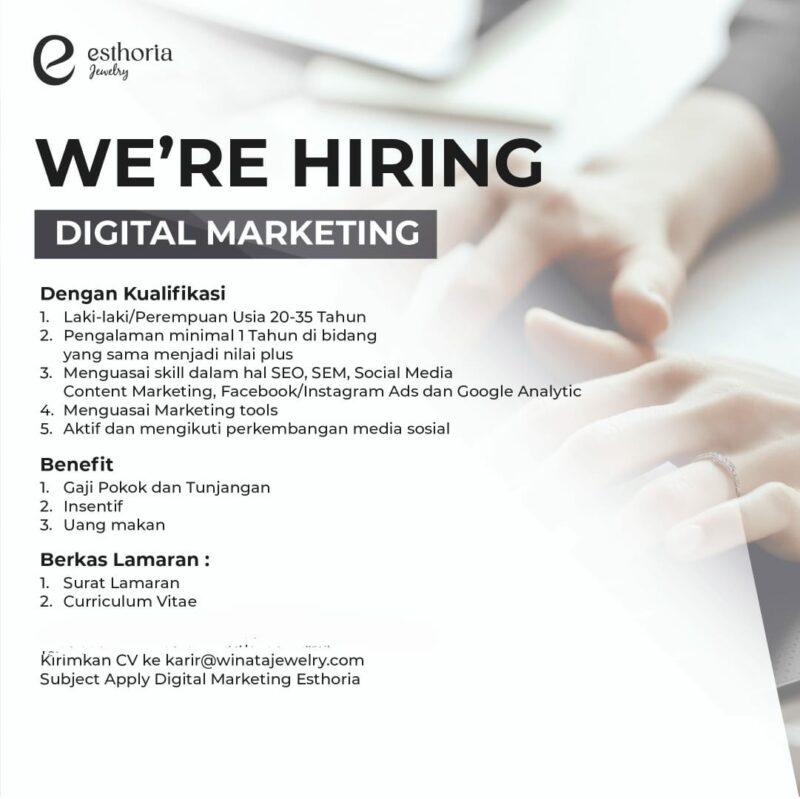Lowongan Kerja Digital Marketing di Esthoria Jewelry - LokerJogja.ID