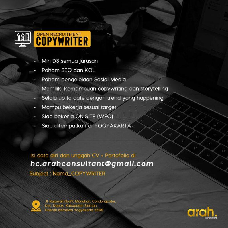 Lowongan Kerja Copywriter - Finance di Arah Consultant - LokerJogja.ID
