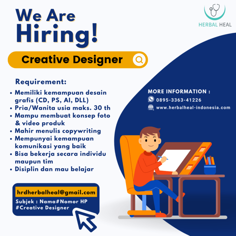 Lowongan Kerja Creative Designer di Herbal Heal - LokerJogja.ID
