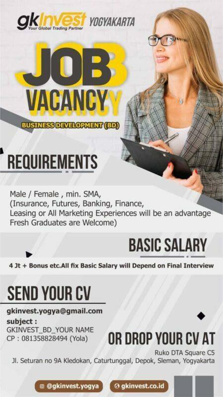 Lowongan Kerja Business Development (BD) di GK Invest - LokerJogja.ID