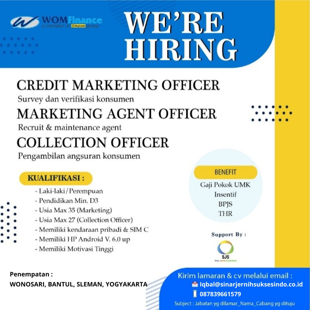 Lowongan Kerja Marketing di PT. SJS (Sinar Jernih Suksesindo ...