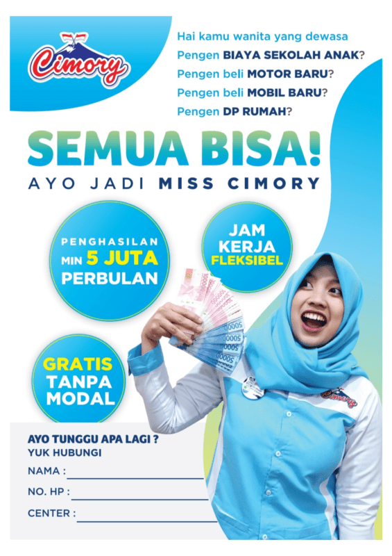 Lowongan Kerja Miss Cimory di PT. Cisarua Mountain Diary (Cimory ...