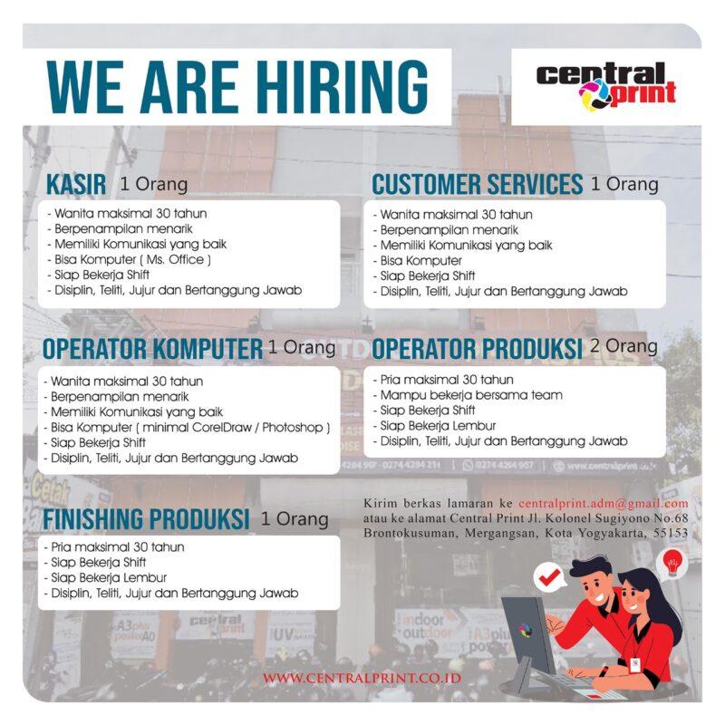 Lowongan Kerja Kasir - Operator Komputer - Finishing Produksi ...