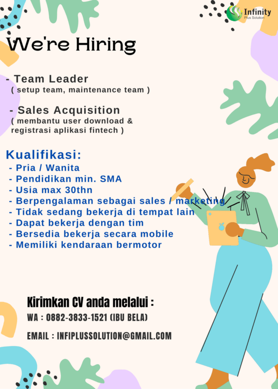 Lowongan Kerja Team Leader - Sales Acquisition di PT. Infinity Plus ...