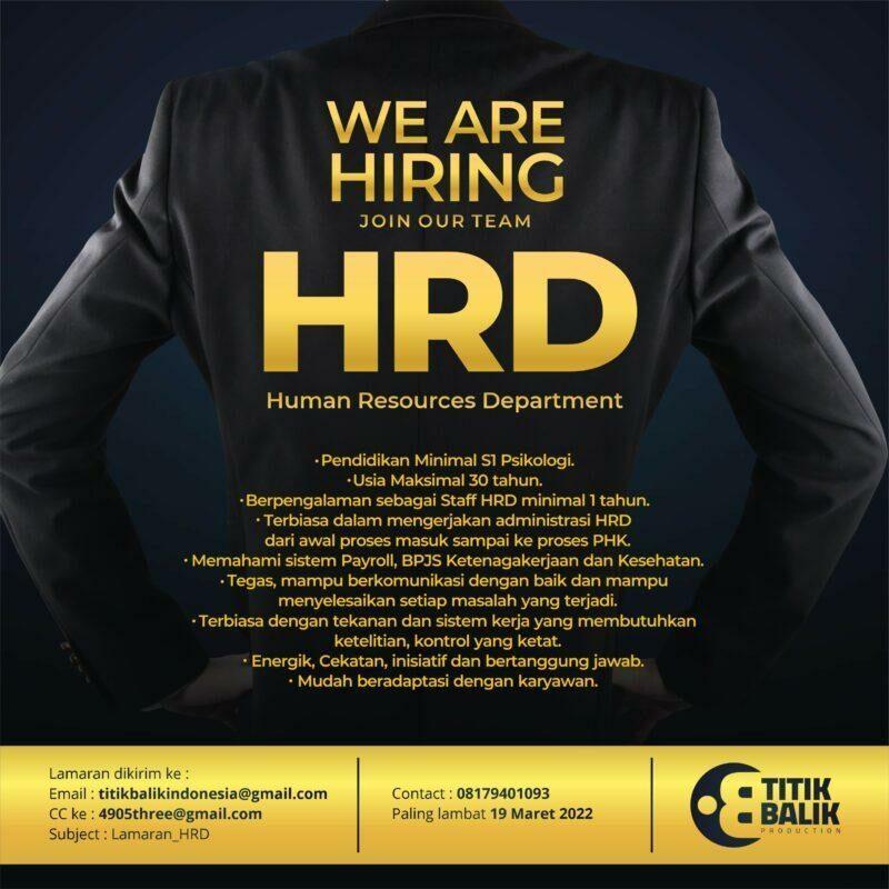 Lowongan Kerja HRD di Titik Balik Indonesia - LokerJogja.ID