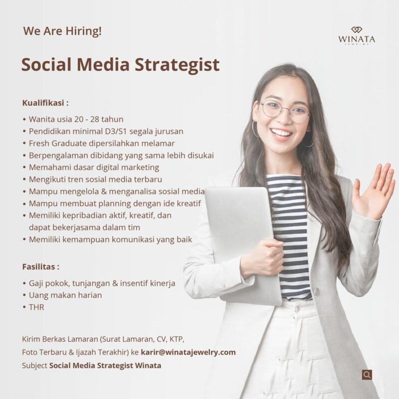 Lowongan Kerja Sosial Media Strategist di Winata Jewelry - LokerJogja.ID