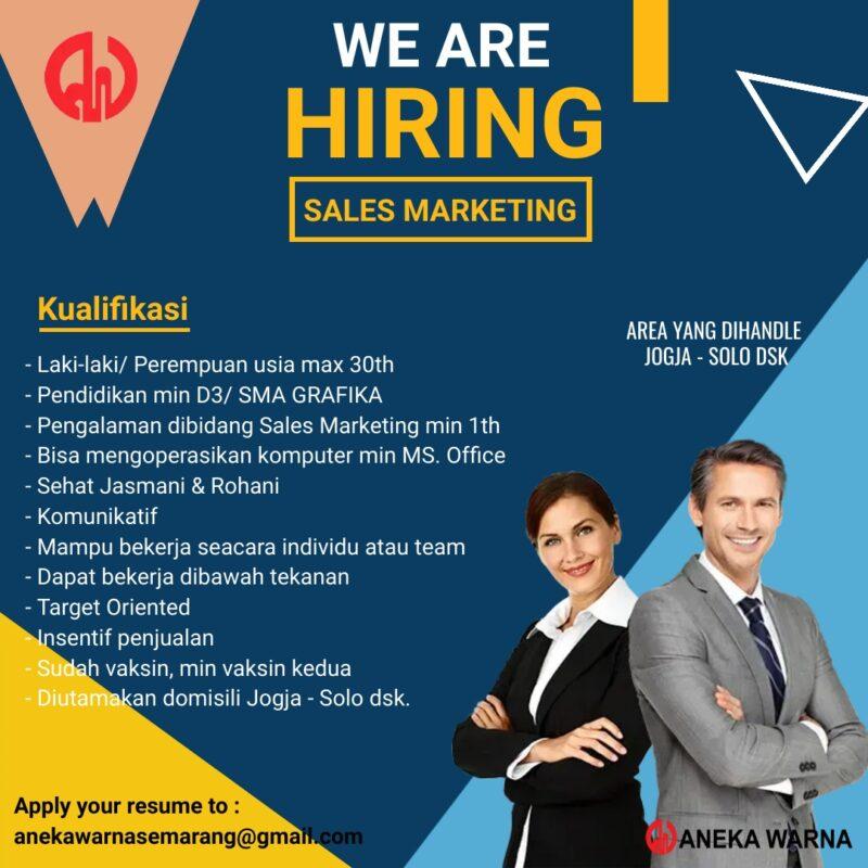 Lowongan Kerja Sales Marketing di PT. Aneka Warna Cabang Semarang ...