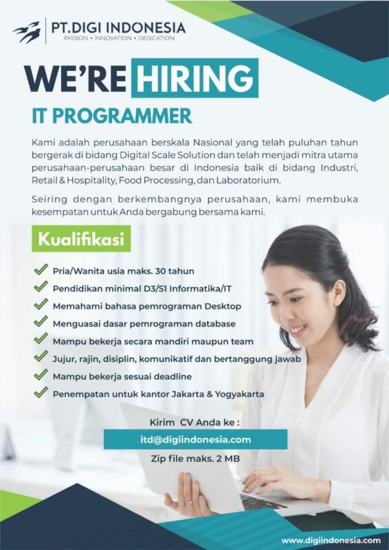 Lowongan Kerja IT Programmer di PT. Digi Indonesia - LokerJogja.ID