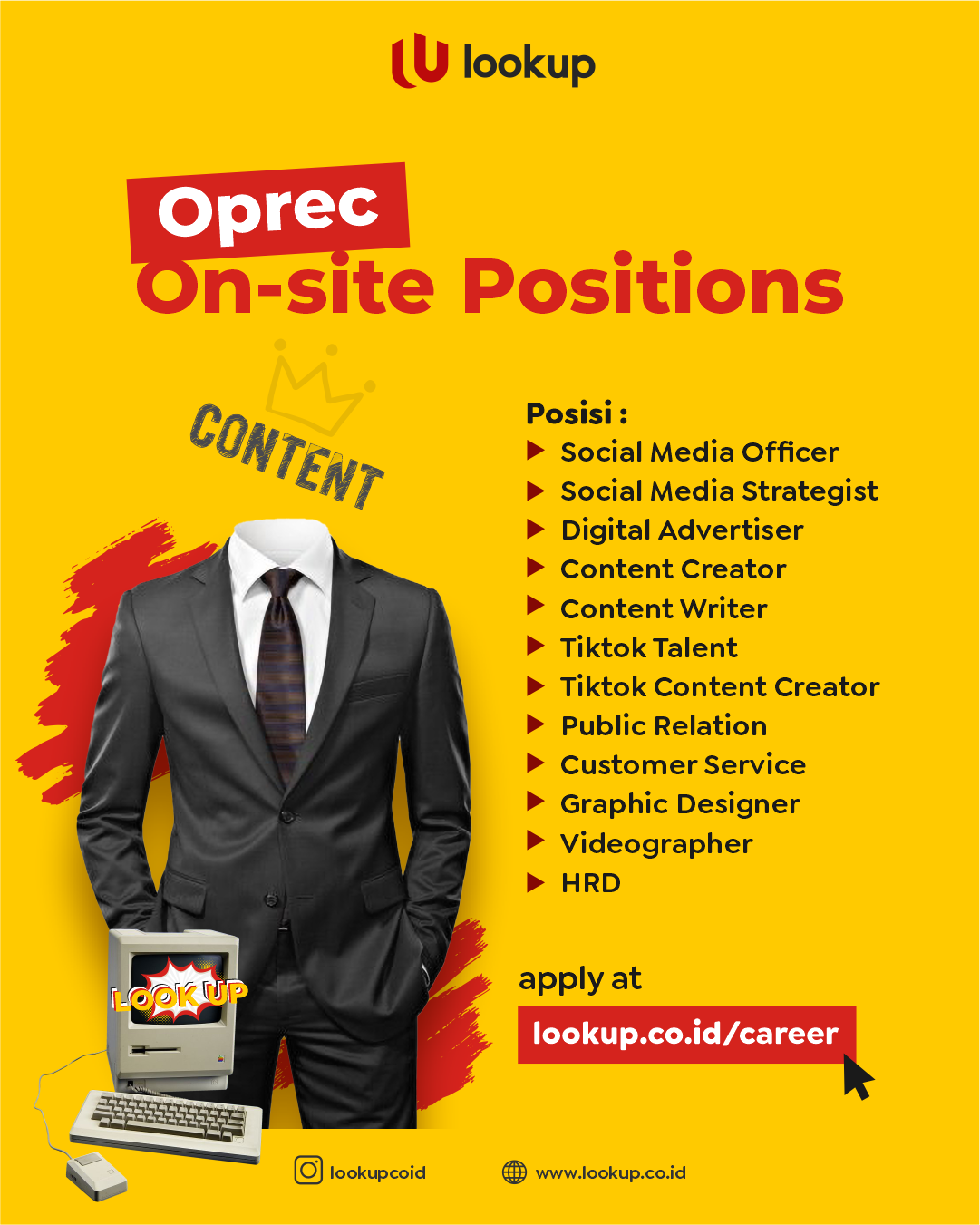 Lowongan Kerja Social Media Officer - Social Media Strategist - Digital Advertiser - Content ...