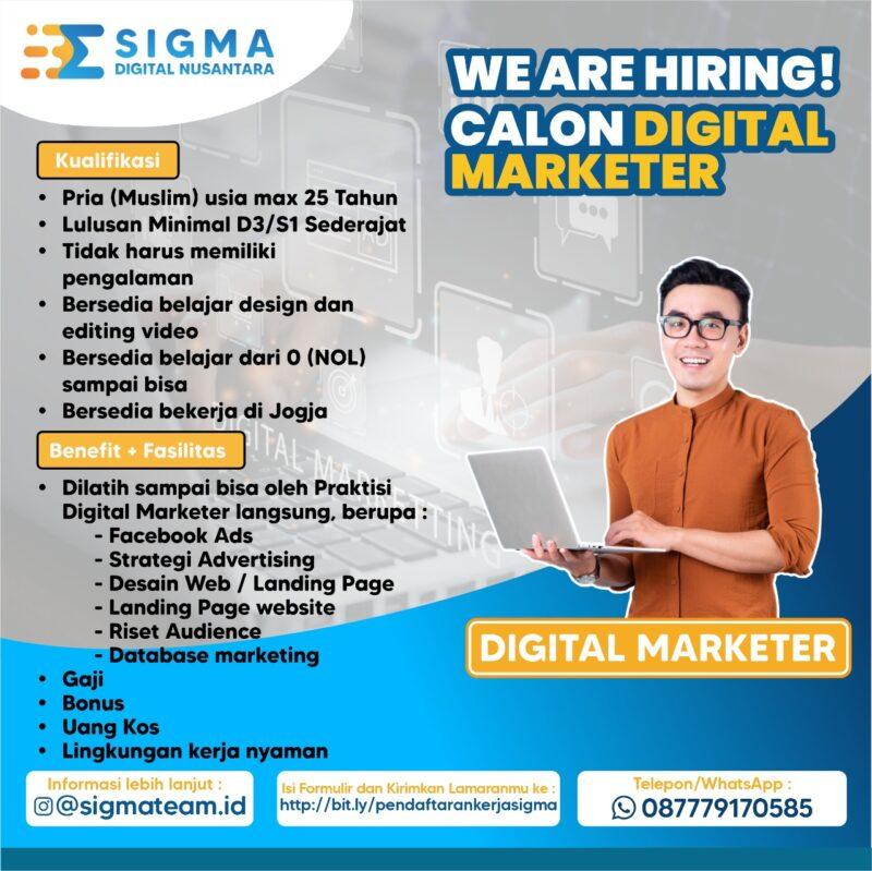 Lowongan Kerja Calon Digital Marketer di PT. Sigma Digital Nusantara ...