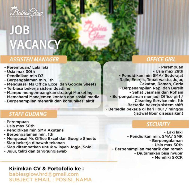 Lowongan Kerja Photo & Videographer - Assisten Manager - Staff Gudang - Office Girl - Security ...