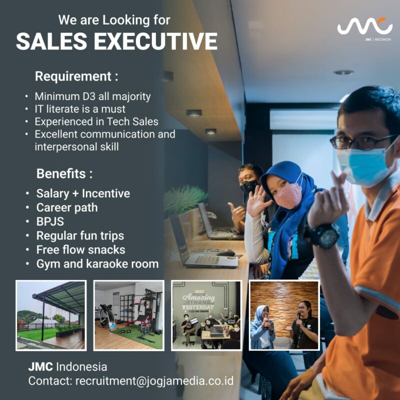 Lowongan Kerja Sales Executive di JMC INDONESIA - LokerJogja.ID