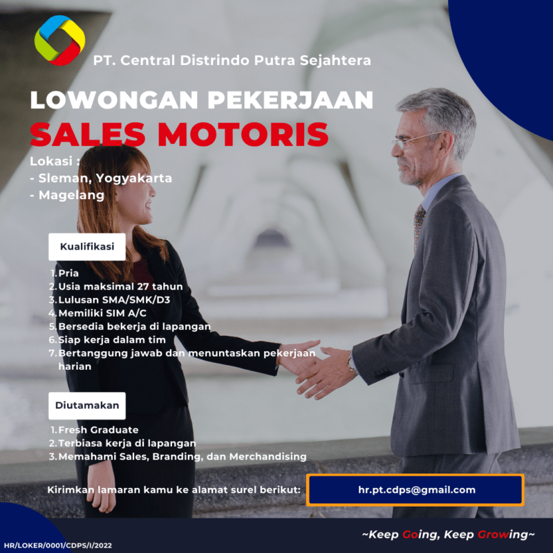 Lowongan Kerja Sales Motoris di PT. Central Distrindo Putra Sejahtera ...