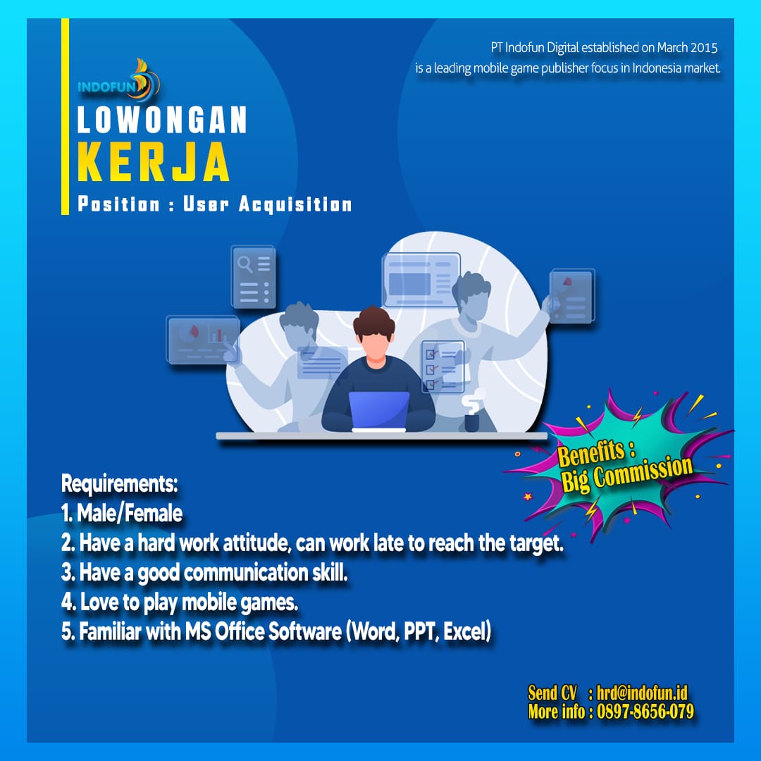 Lowongan Kerja User Acquisition di PT. Indofun Digital - LokerJogja.ID